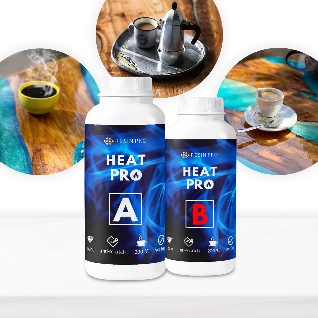 "Heat Pro" - Flexible Heat-Resistant Anti-Scratch Glossy Resin Coating ...