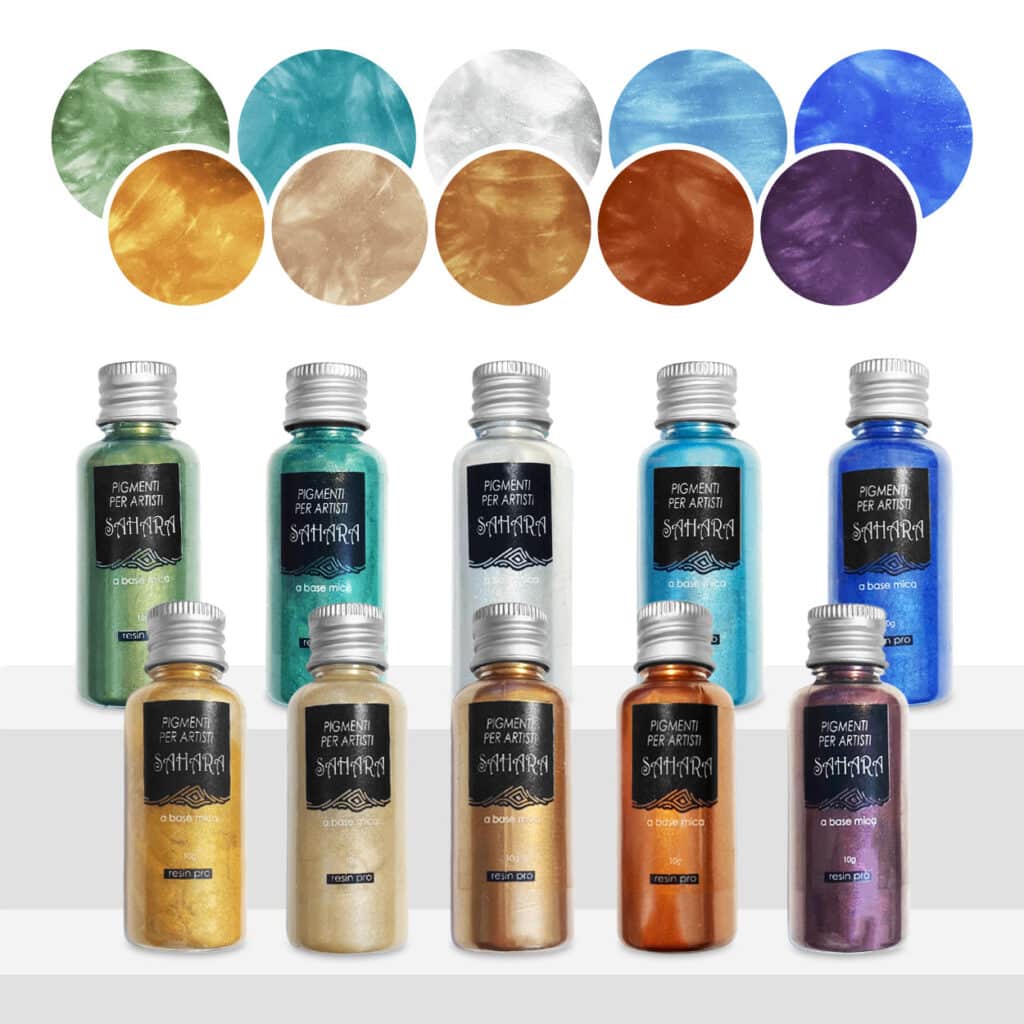 "Sahara Set" - Mica Powder Pigment Set, Motion Effect, 10 Colors x 0 ...
